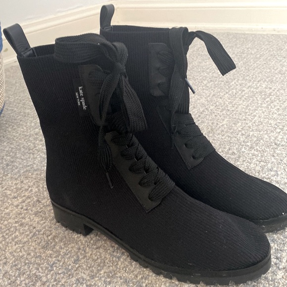 kate spade | Shoes | Kate Spade Black Combat Boots Size 85 | Poshmark